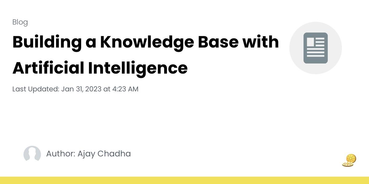 Building a Knowledge Base with Artificial Intelligence
